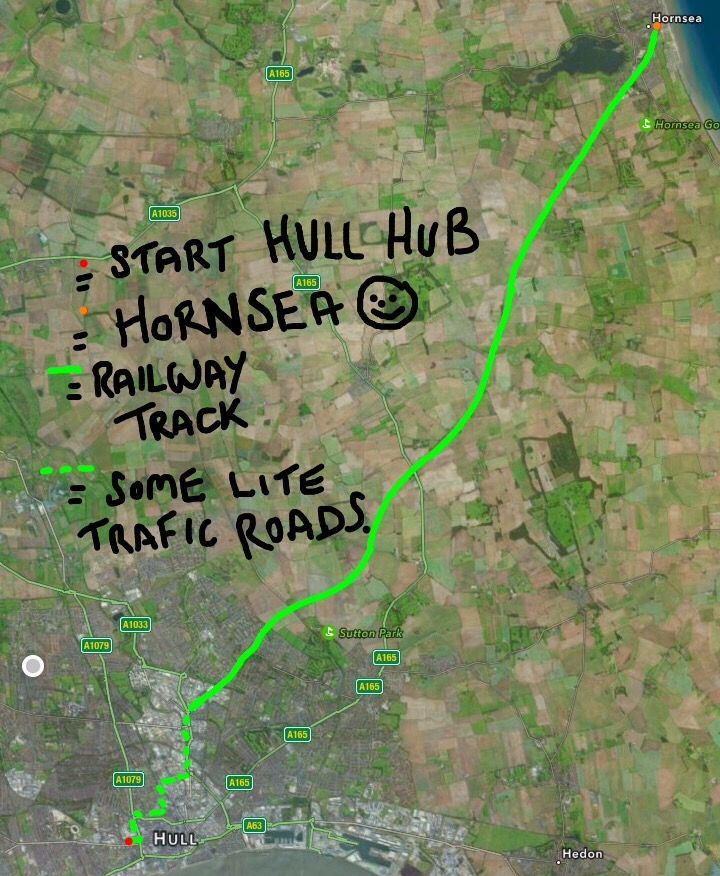Let's Ride - Hull - Hornsea (Via railway track)