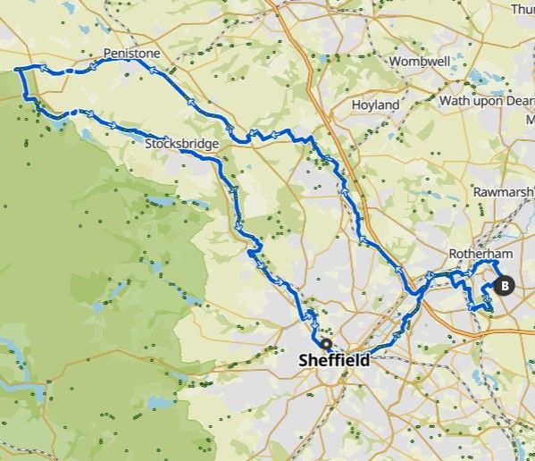 Let's Ride - Penistone, Flouch, Langsett Res, Fox Valley, 54miles circ ...